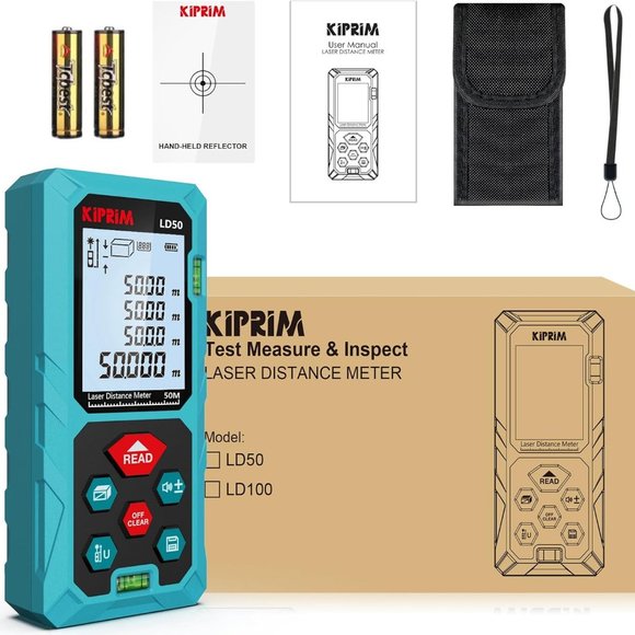 Other | Kiprim Laser Distance Measure 165 Feet With 2 Bubble Levels ...